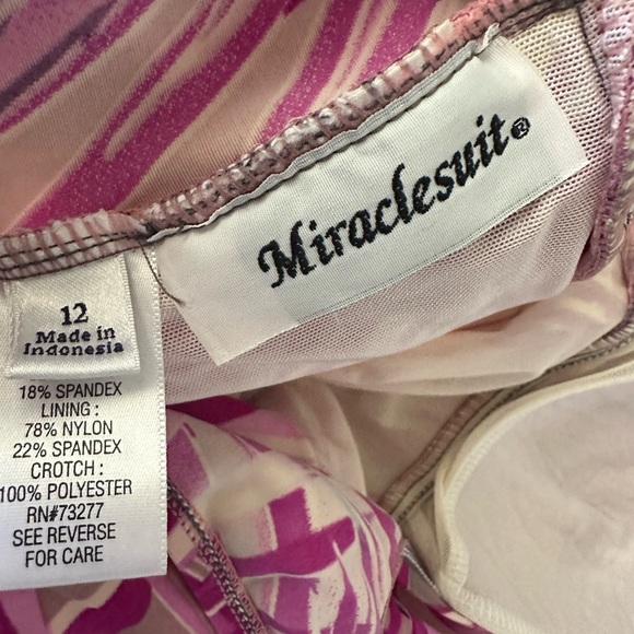 Miraclesuit | Swim | Miraclesuit Pink And White Swimsuit Twist Ruched ...